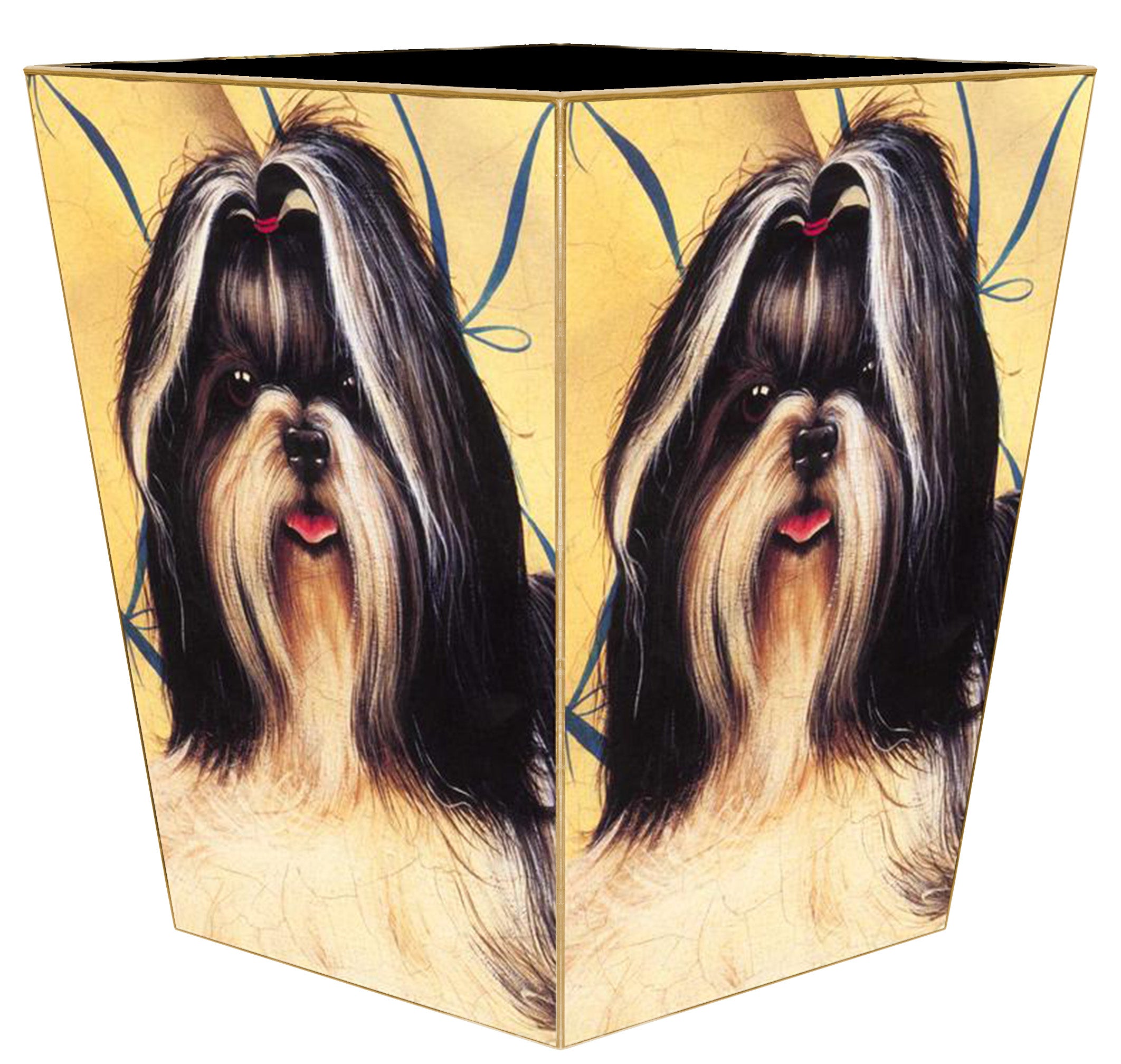 WB412-Shih Tzu Wastepaper Basket – Marye_Kelley