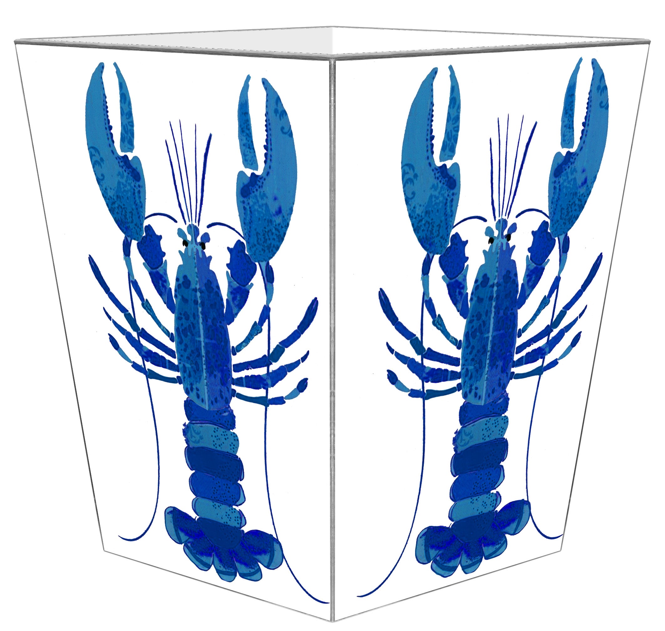 WB9291- Blue Festive Lobster Wastepaper Basket – Marye_Kelley