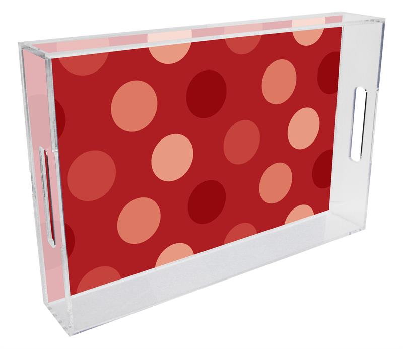 T1569-Giant Red Dots Lucite Tray – Marye_Kelley