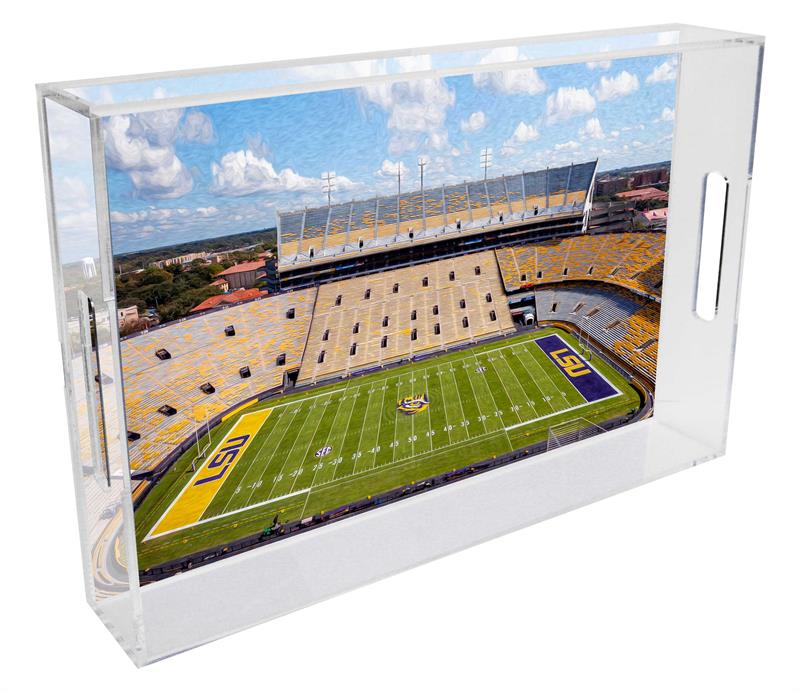 T3225- LSU Tiger Stadium Lucite Tray – Marye_Kelley
