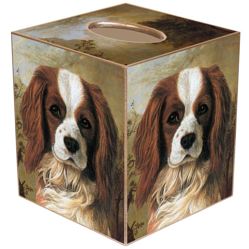 TB175-King Charles Tissue Box Cover – Marye_Kelley